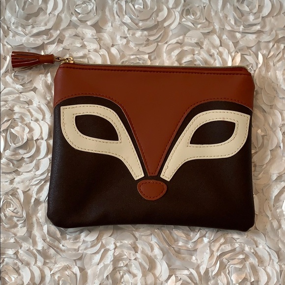 Bags | Red Fox Zipper Pouch | Poshmark